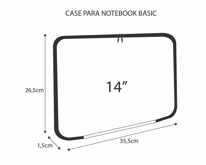 Case Para Notebook Basic 14" Preto Reliza
